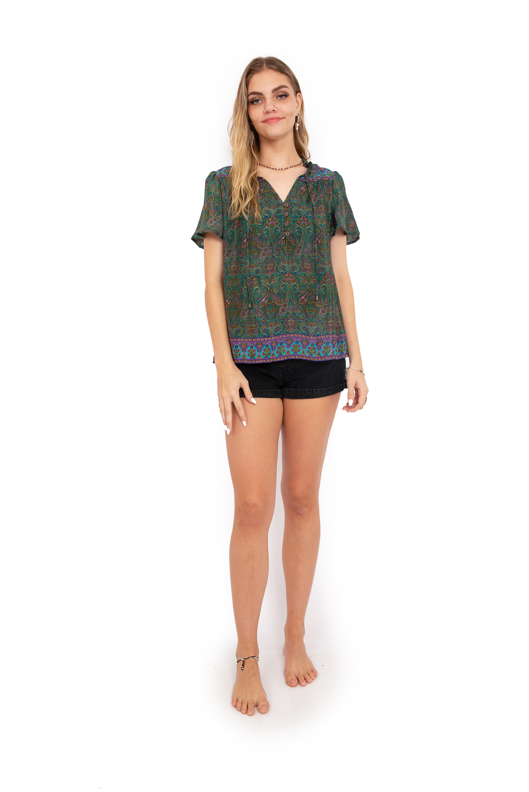Goa Top - Paisley Jade - OM Designs