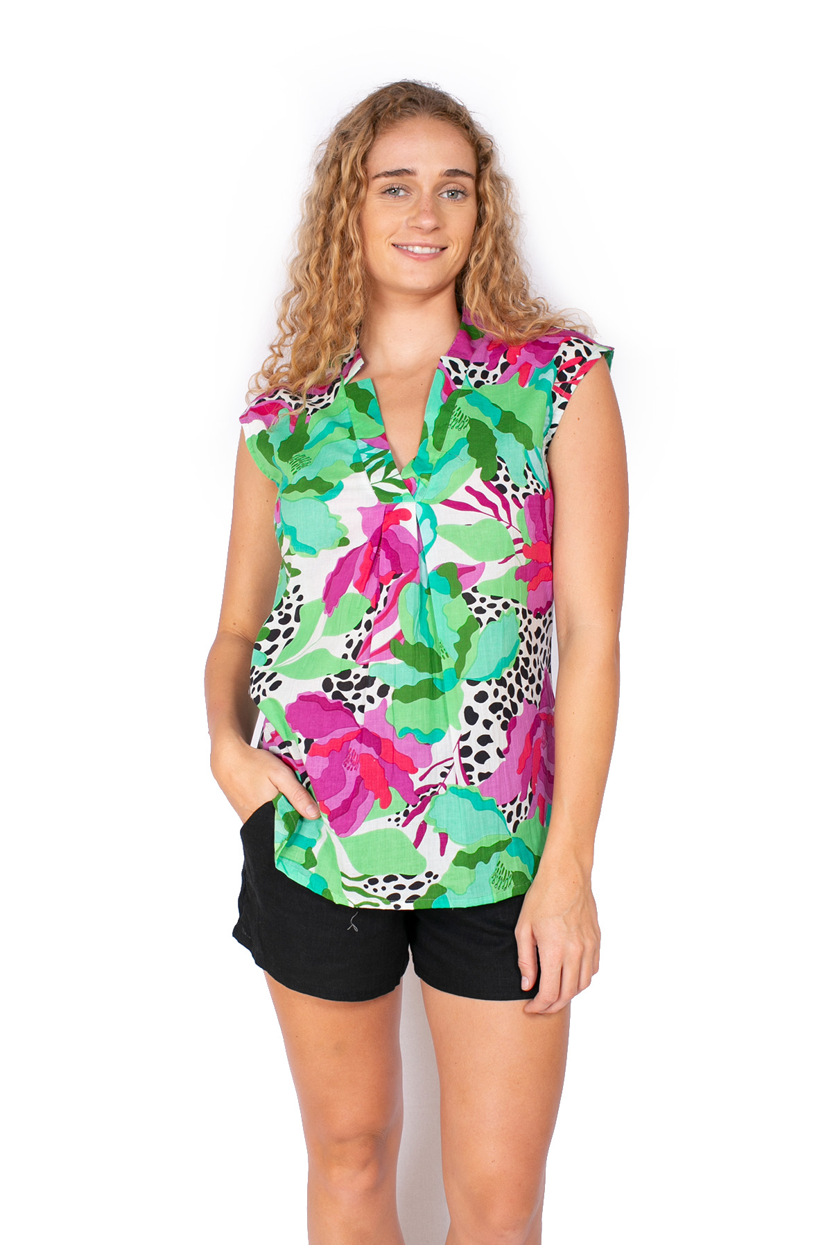 Tulip Top - SPOTTED JUNGLE - OM Designs